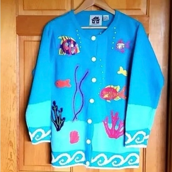 Storybook Knits | Sweaters | Storybook Hand Knitted Aquatic Fish Themed ...